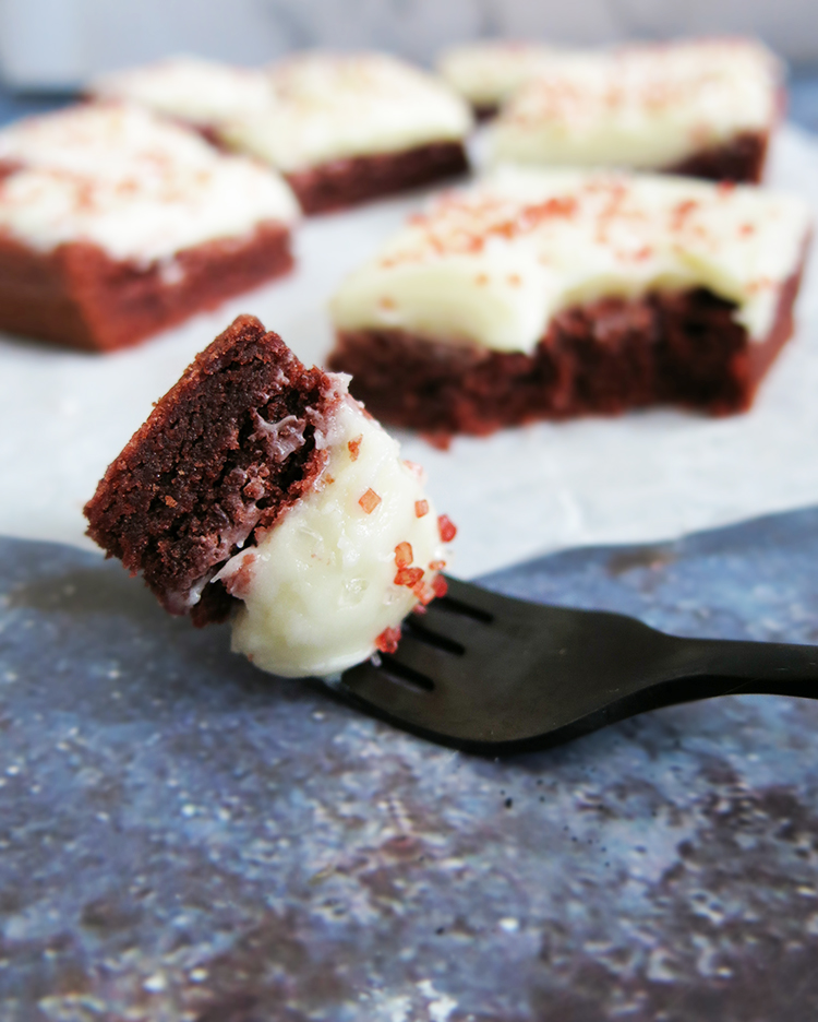 Red Velvet Bars with Cream Cheese Frosting with Cream Cheese Frosting ...